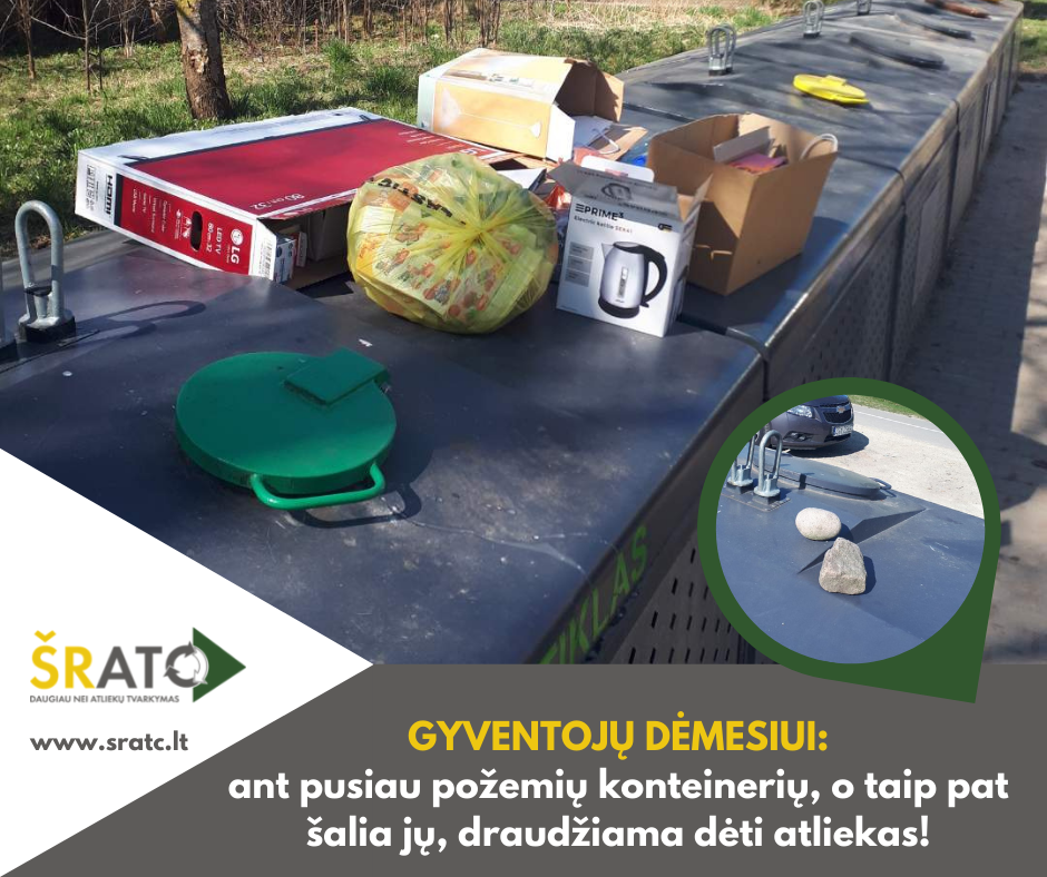 Bus vykdomas bendro naudojimo konteinerių plovimas ir dezinfekavimas